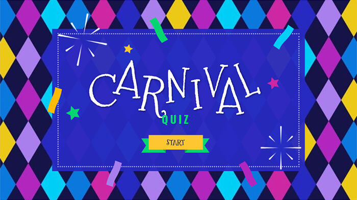 Carnevale party quiz | Template di Genially
